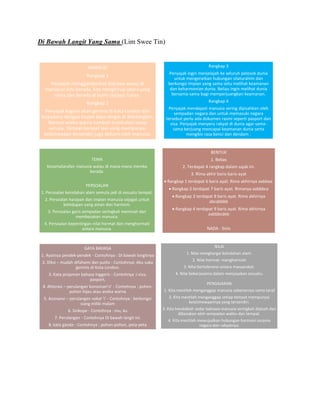 Peta minda antologi spm (harga remaja & dirgahayu bahasaku | PDF