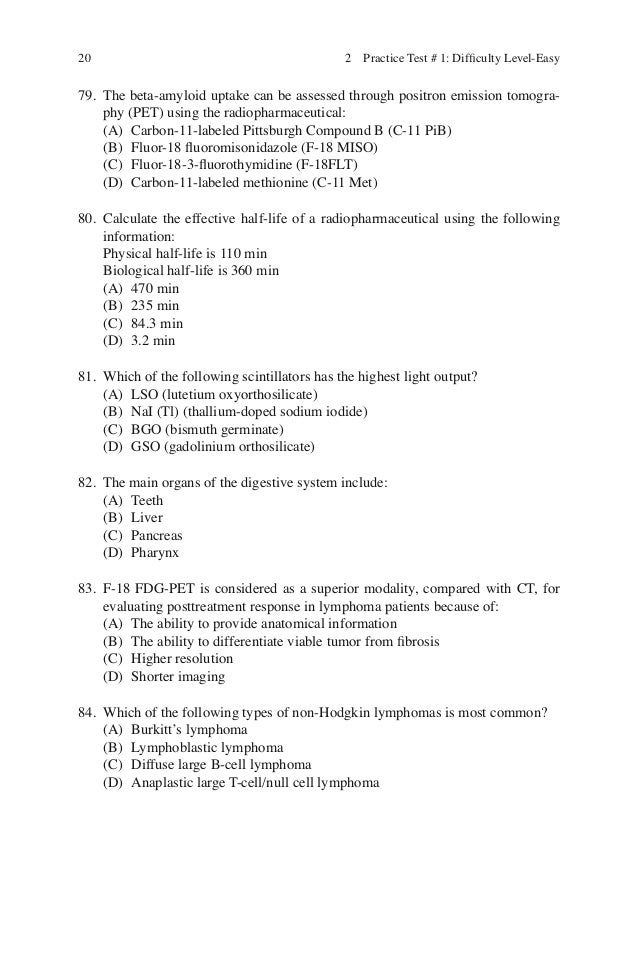 Pet and pet ct study guide