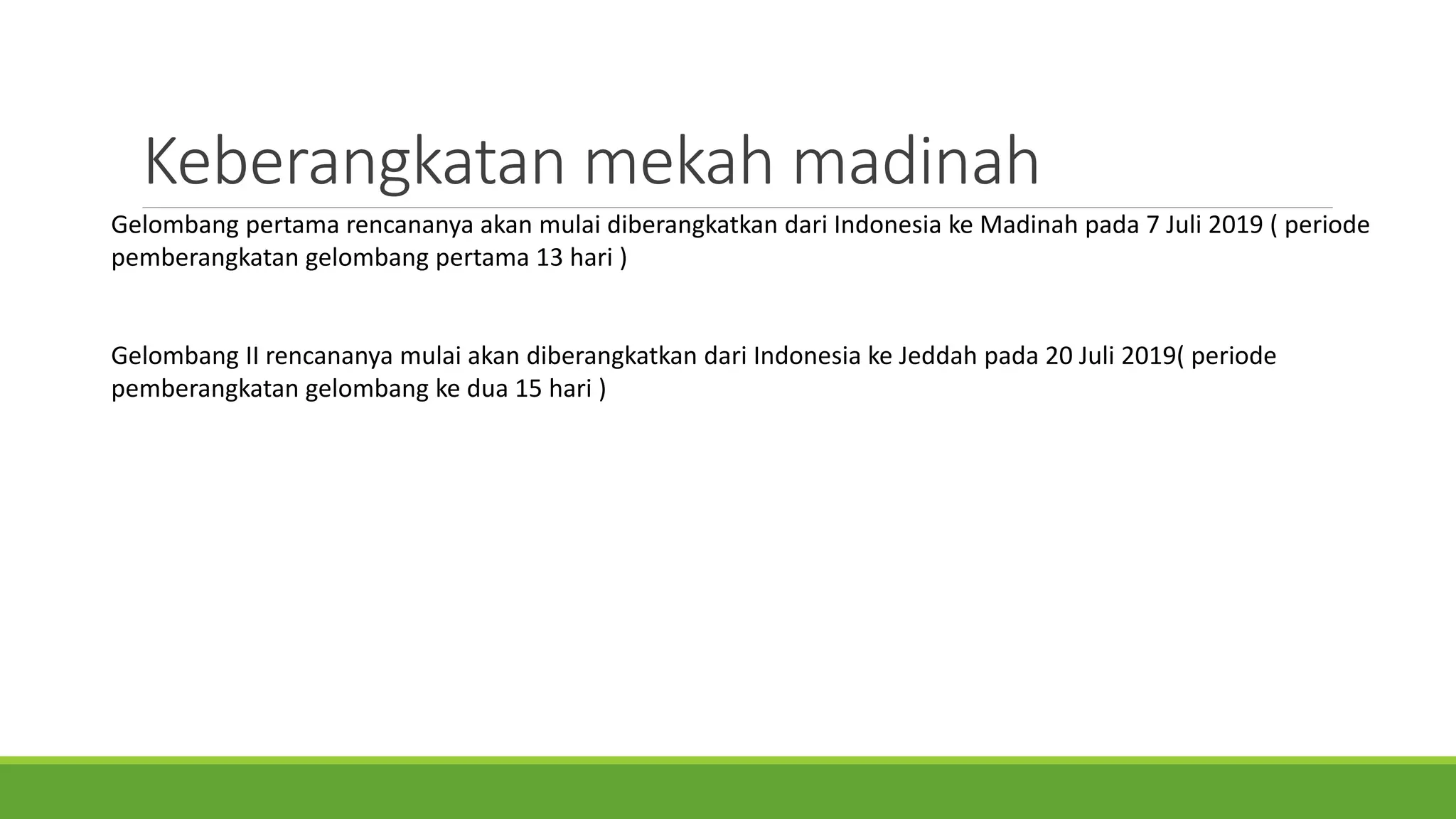 Peta perjalanan haji 2019 | PPTX