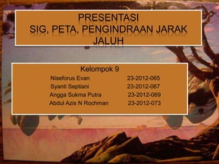 PETA] SIG, PETA, PENGINDRAAN JARAK JALAN | PPT