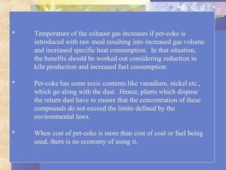 Pet coke in cement clinker | PPT