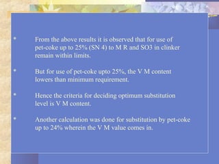 Pet coke in cement clinker | PPT