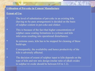 Pet coke in cement clinker | PPT