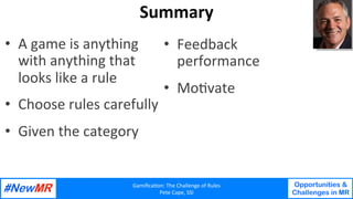 Gamification: The Challenge of Rules | PPT