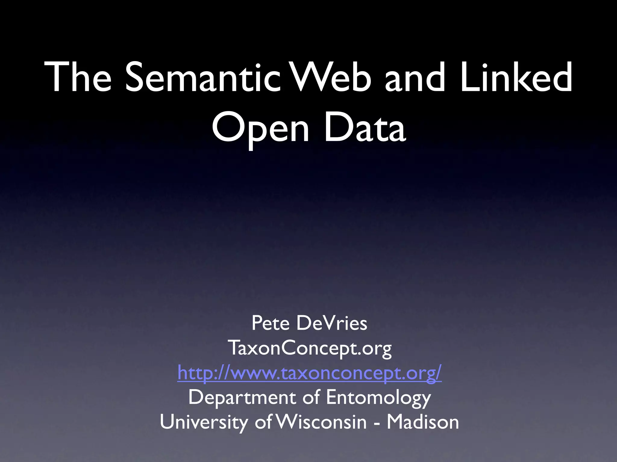 The Semantic Web And Linked Open Data An Introduction Ppt