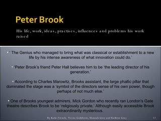 Peter Brook - Resourse Pack | PPS