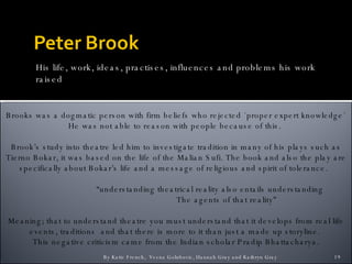 Peter Brook - Resourse Pack | PPS