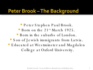 Peter Brook - Resourse Pack | PPS
