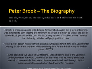 Peter Brook - Resourse Pack | PPS