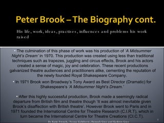 Peter Brook - Resourse Pack | PPT