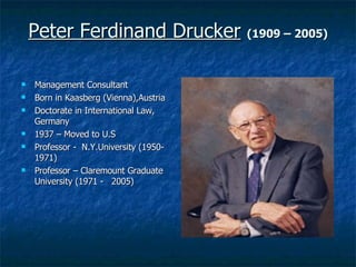 Peter Drucker Real Guru | PPT