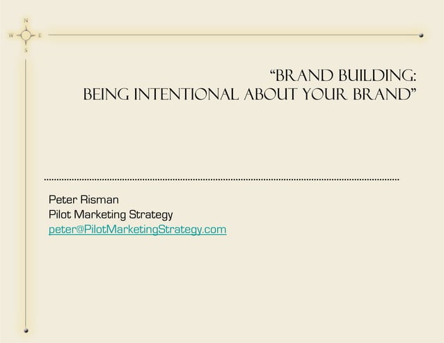 BRAND BUILDING: Being INTENTIONAL about your brand | PDF