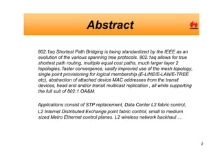PLNOG 8: Peter Ashwood-Smith - Shortest Path Bridging IEEE 802.1aq