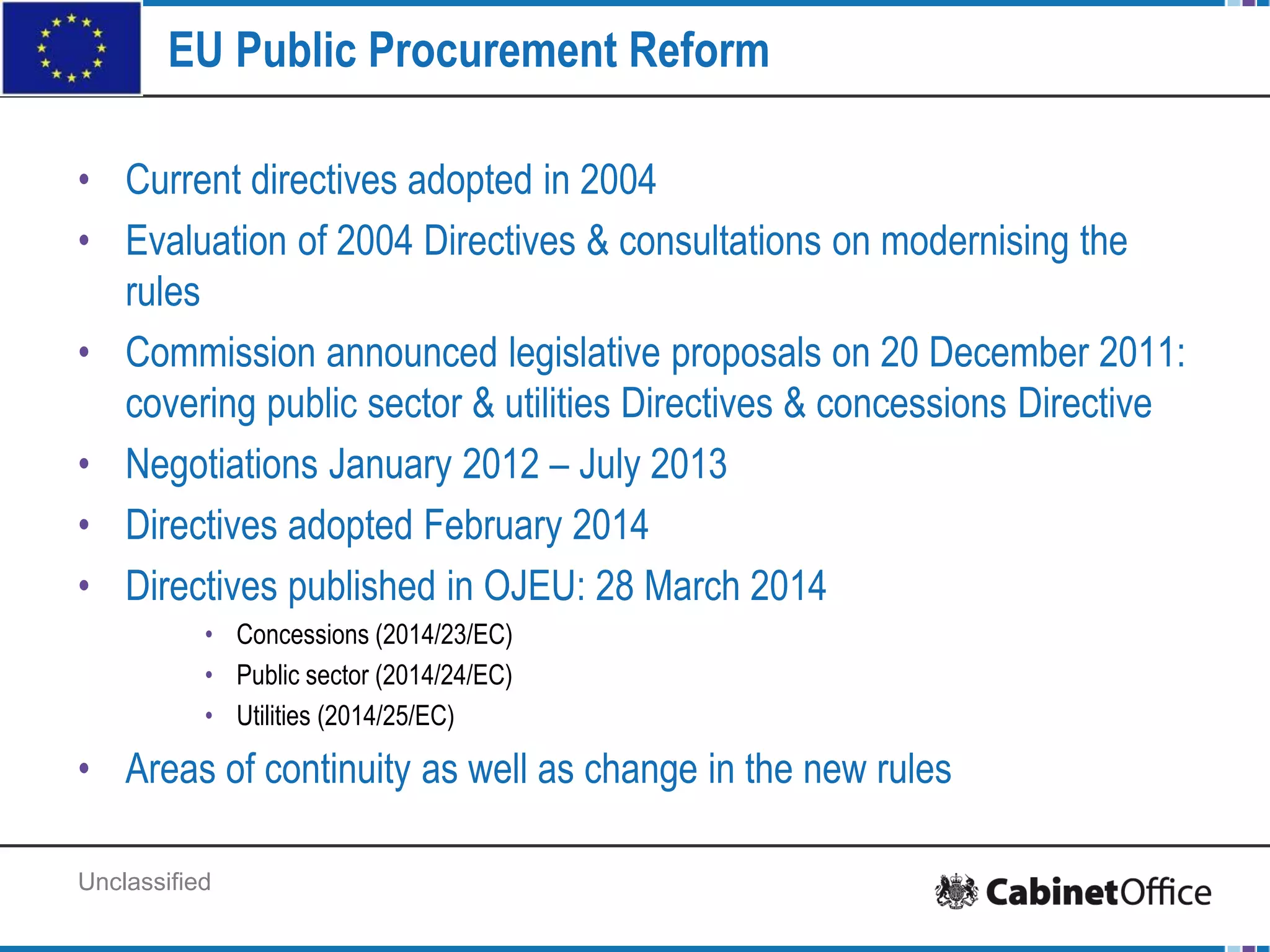 Presentation by Peter Bennett, Senior Policy Adviser, Cabinet Office ...