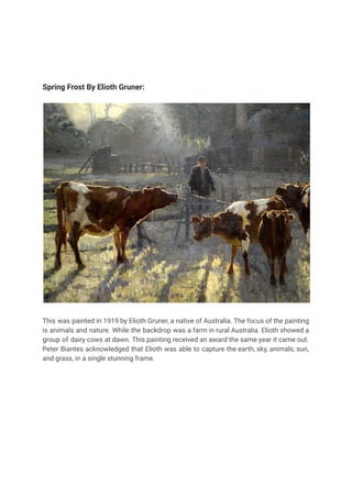 Peter Biantes : Famous Painters In Australia | PDF