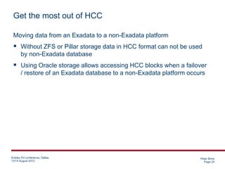 Hybrid Columnar Compression in a non-Exadata System | PDF