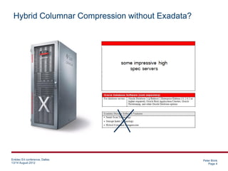 Hybrid Columnar Compression in a non-Exadata System | PDF
