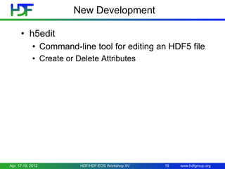 HDF Tools Updates and Discussions | PPTX | Programming Languages ...