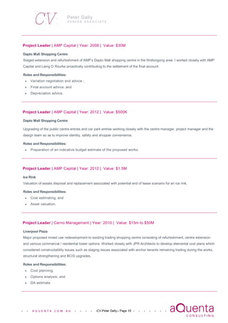 Peter Dally Aquenta CV | PDF