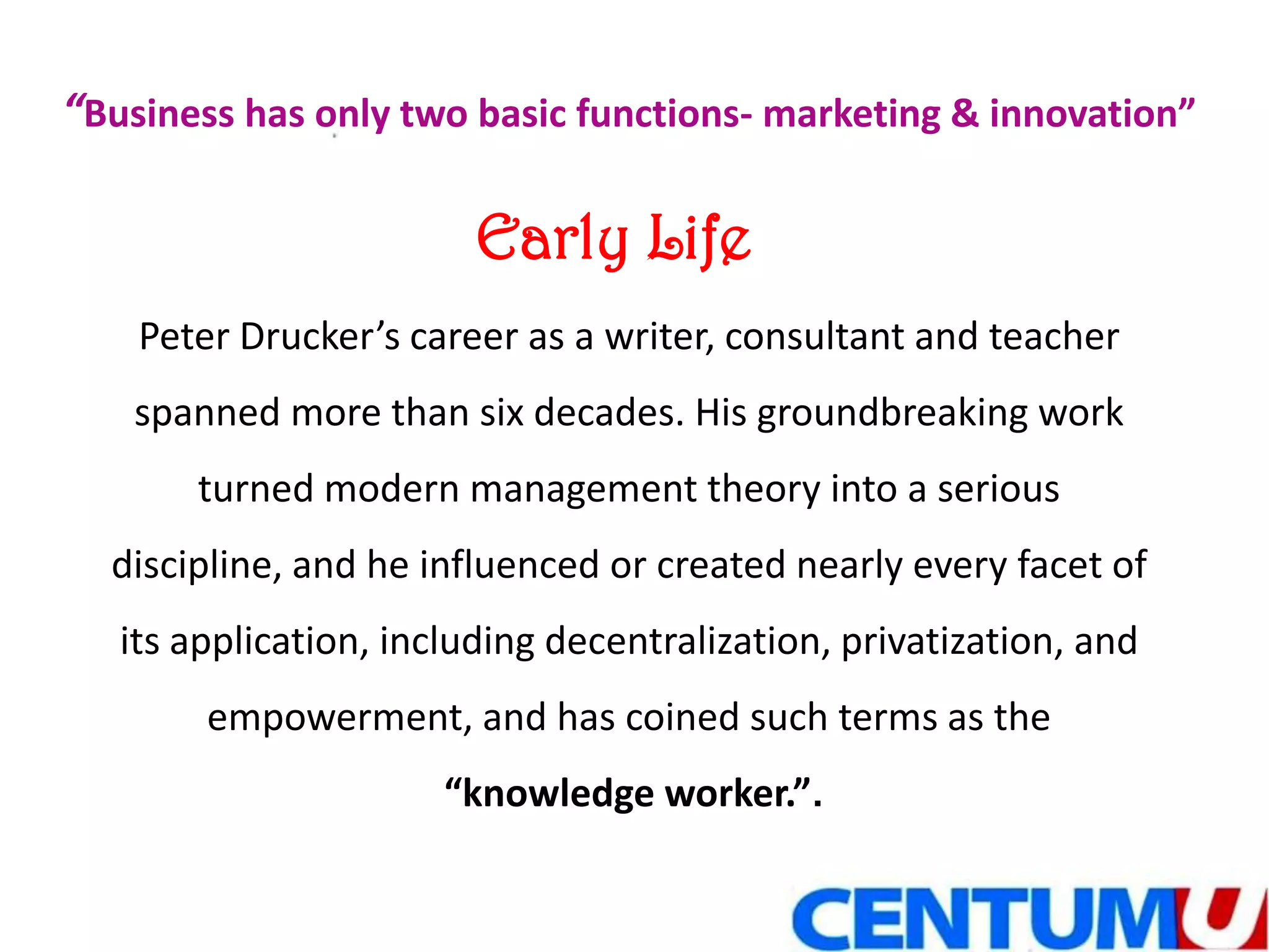 Peter drucker | PPTX