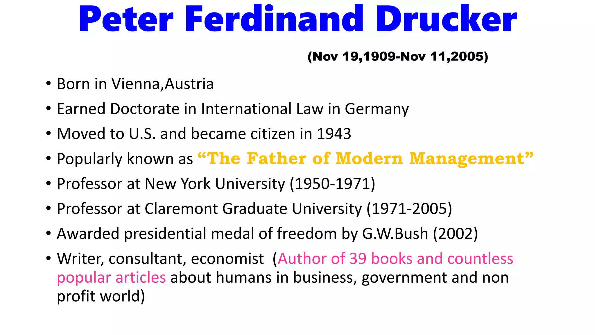 Peter drucker | PPTX