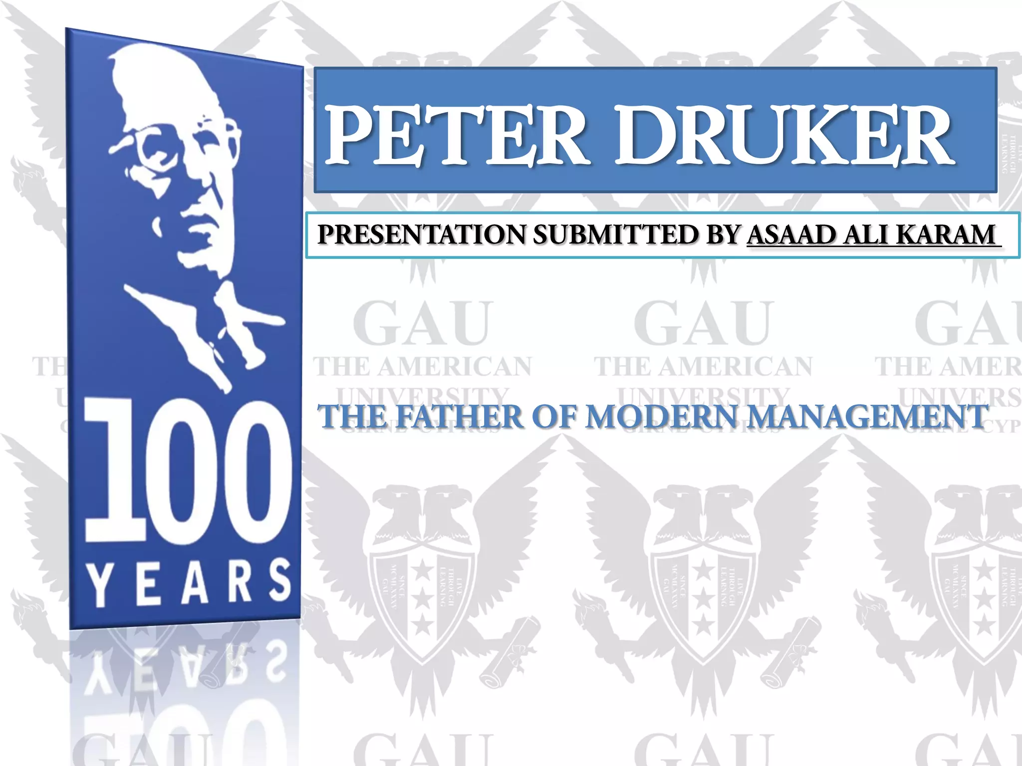 Presentation on Peter Drucker | PDF