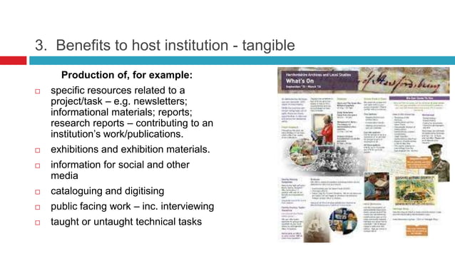 University Student Placement Programmes with Heritage Groups and Other ...