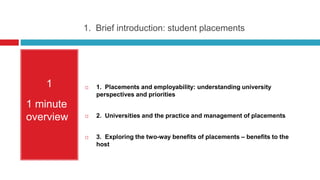 University Student Placement Programmes with Heritage Groups and Other Organisations - Peter D ...