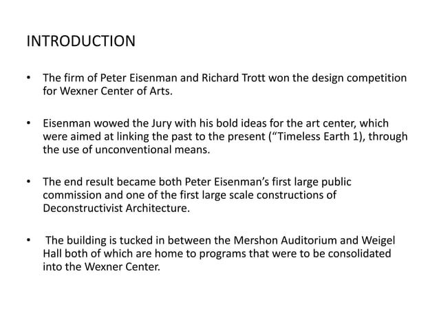 Peter eisenman | PPTX | Attractions