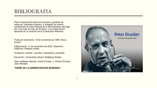Peter ferdinand drucker aportaciones | PPTX