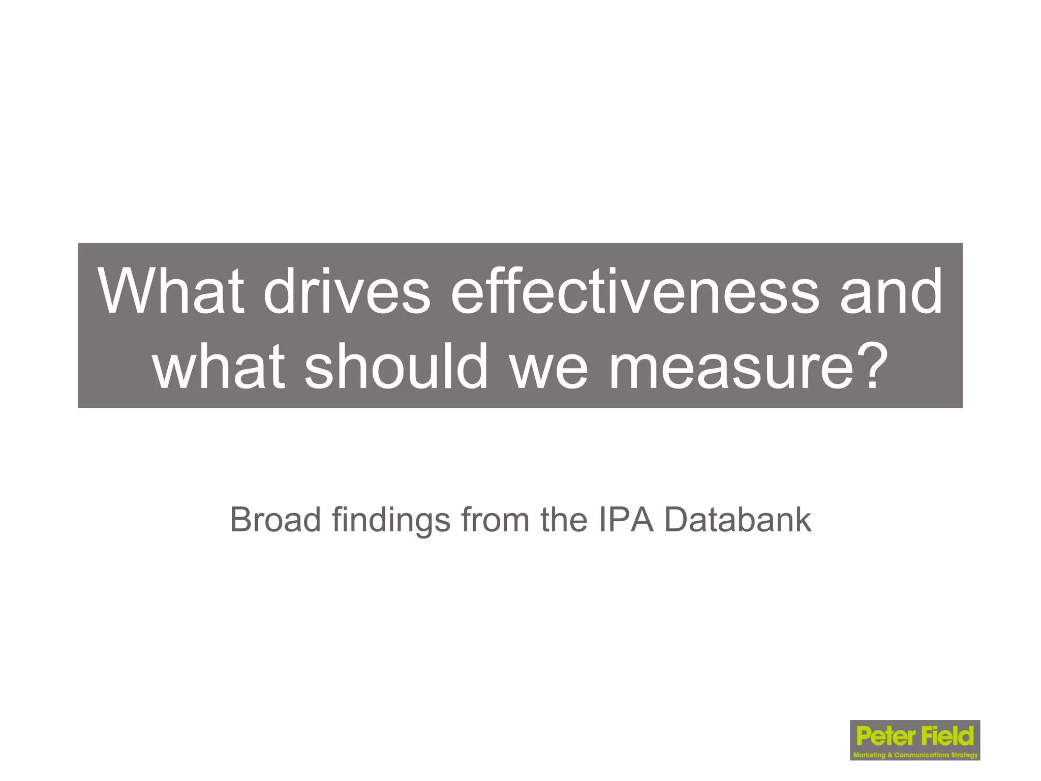 Peter Field - IPA DATAbank | PDF