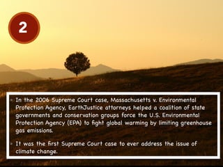 Meet Earth's Legal Team: EarthJustice | PDF