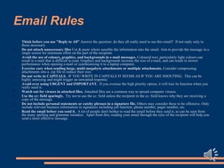 Peter Gowers email management - recorded | PPT