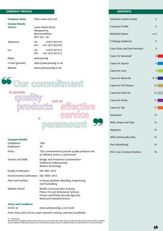 Peter Jones (ILG) Ltd.- DMR Radio Cases v17.2 - March 2019 | PDF