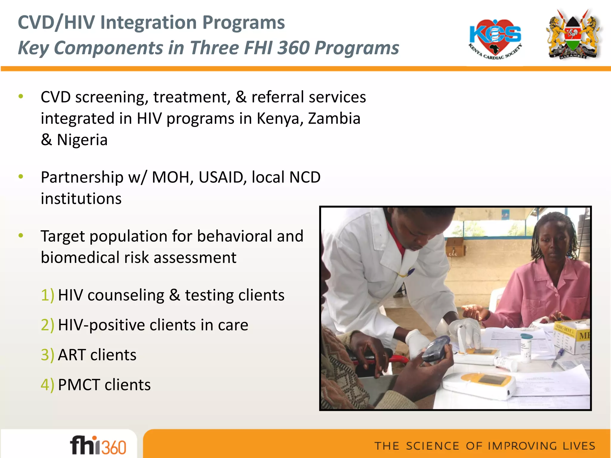 Integrating CVD screening and treatment into HIV service delivery ...