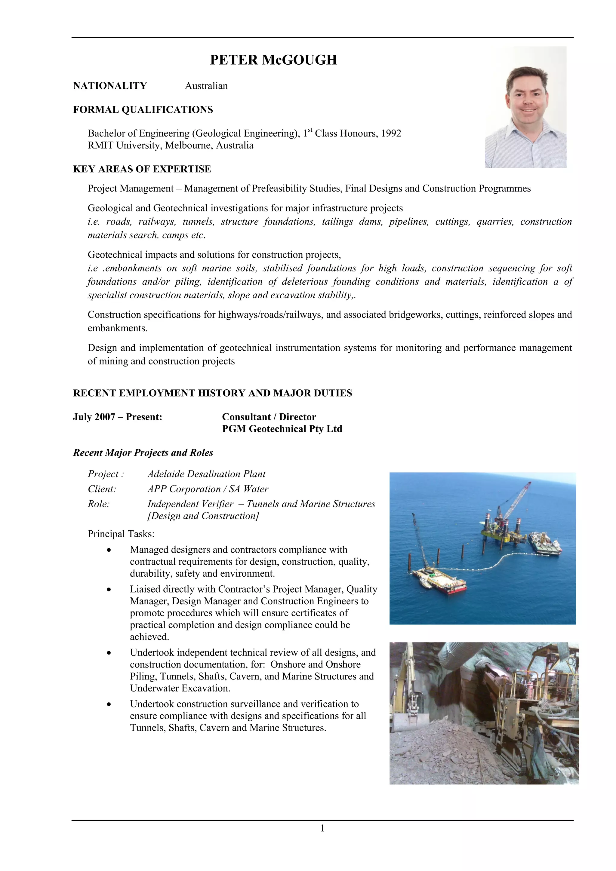 Peter McGough CV 2010 | PDF