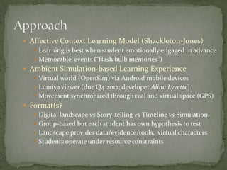 144A Brownlow Hill: a Prototype Ambient Simulation-based Learning ...