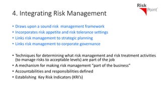 Creating Value Through Enterprise Risk Management | PPT