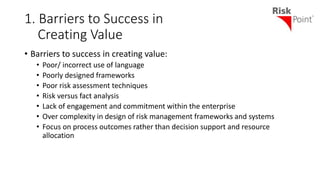 Creating Value Through Enterprise Risk Management | PPT