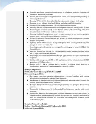 Peter Odedo New CV Operations and Logistics-Updated.pdf | Logistics ...