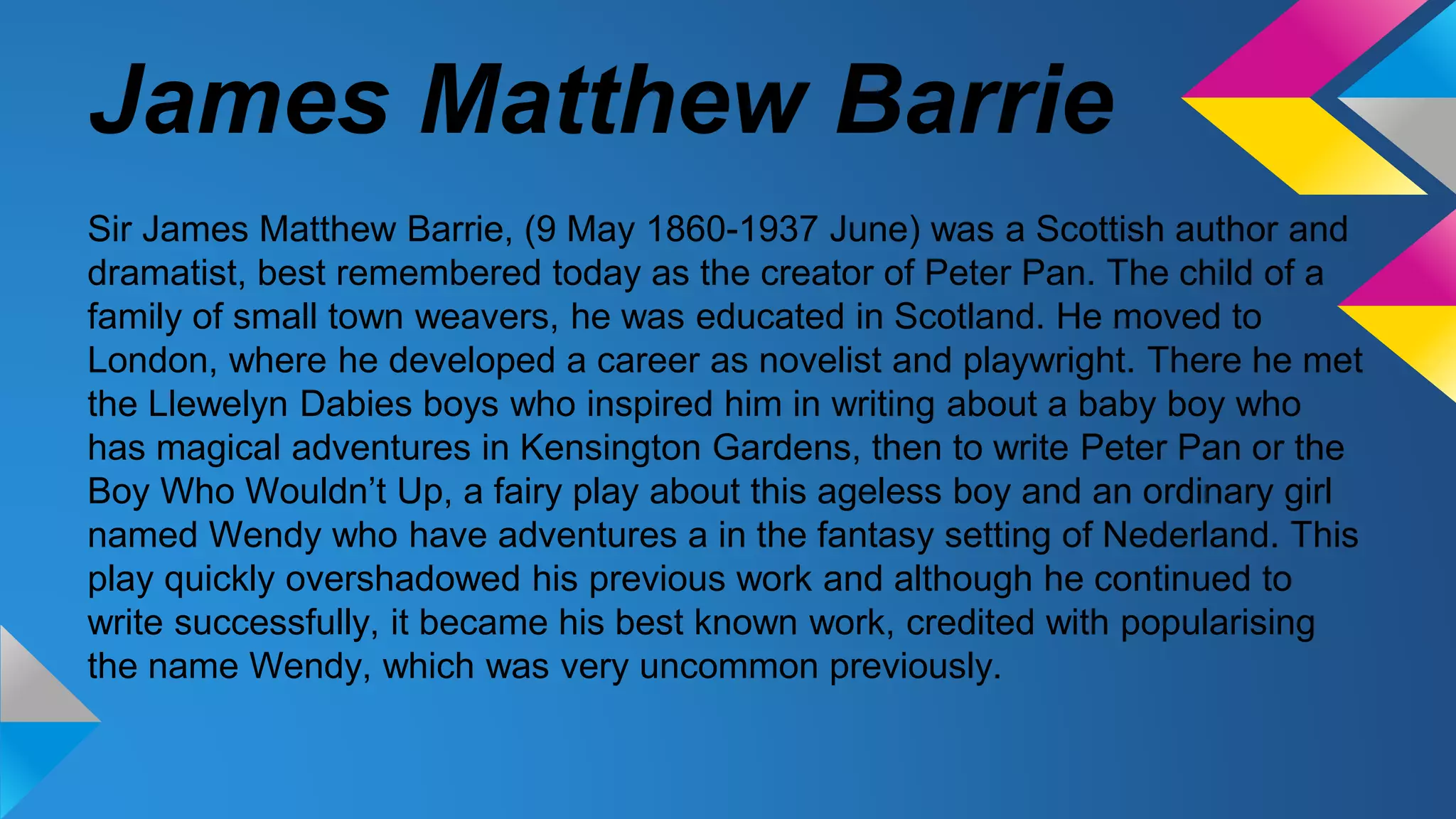 Peter Pan (Laura Prieto) | PPTX | Fantasy | Genres