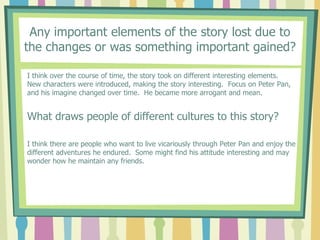 Peter pan my favorite story - | PPTX