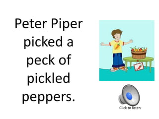 Peter Piper with Audio | PPTX