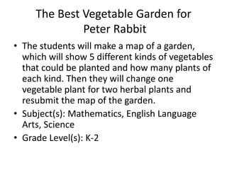 Peter Rabbit MEA | PPTX | Gardening | Home & Garden