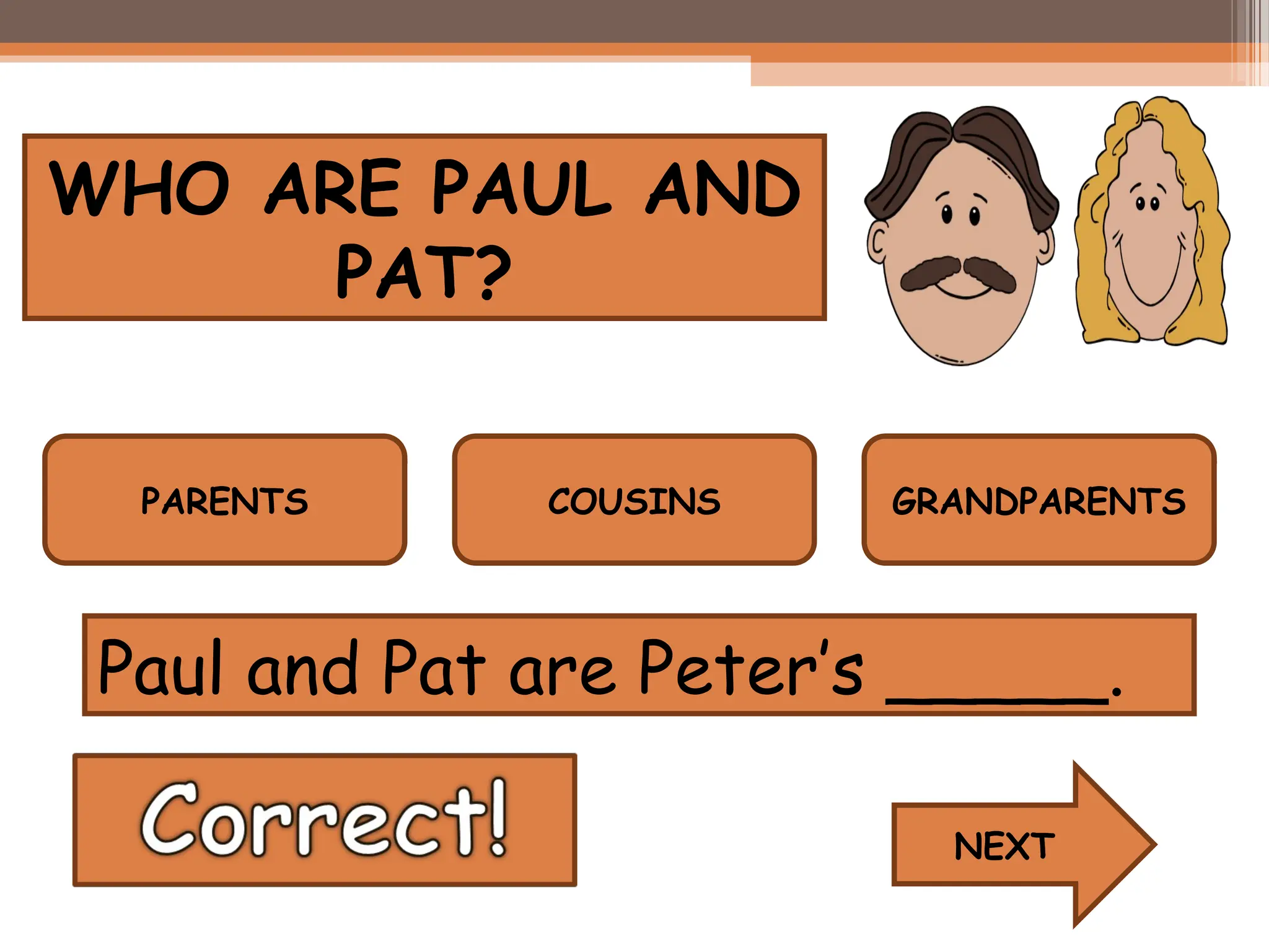 Possessive pronoun about peters family - English Lesson | PPT