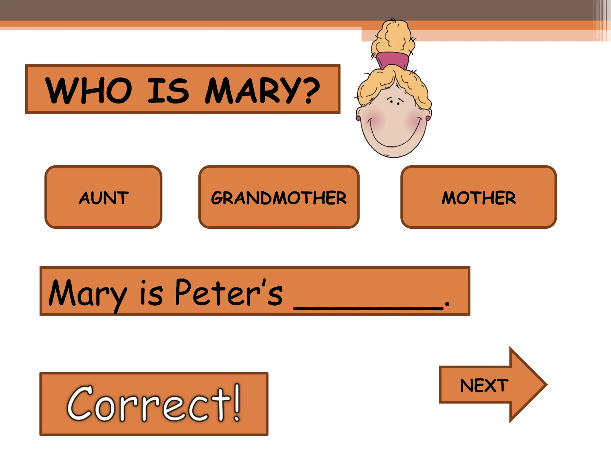 Possessive pronoun about peters family - English Lesson | PPT