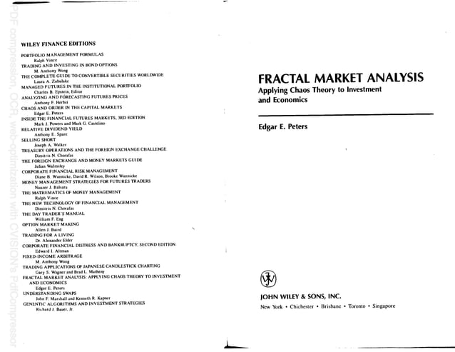 Application of Chaos in Investment and Economics | PPT