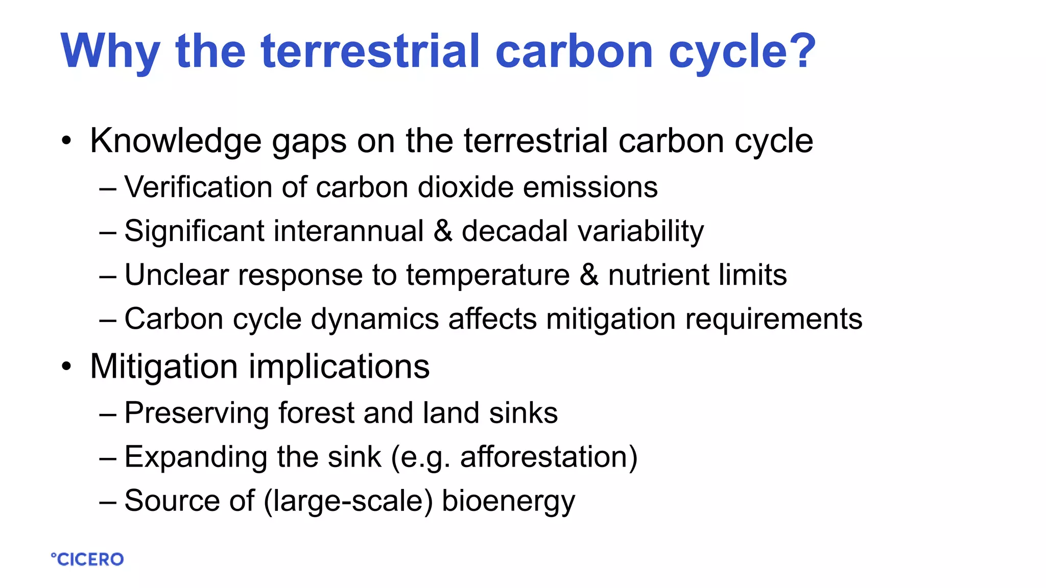 The terrestrial carbon cycle | PPTX