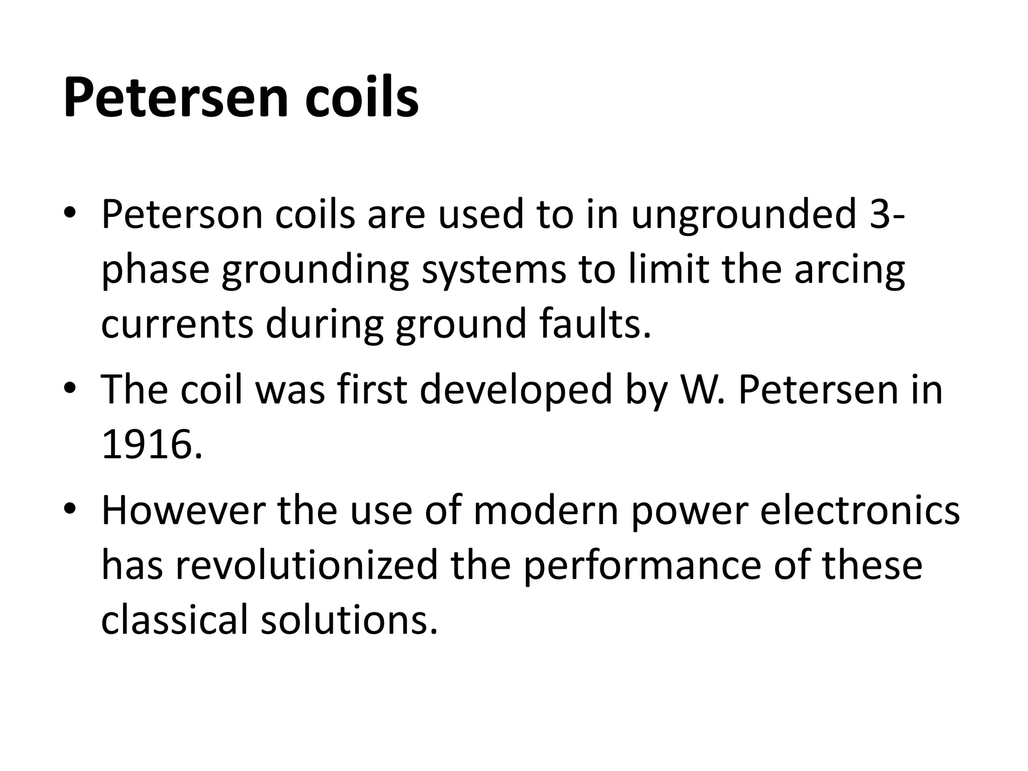 Petersen coil | PPTX