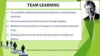Peter Senge's model of learning organization | PPTX